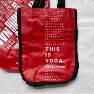 lululemon athletica | Bags | Lululemon Set Of 3 Various Red Reusable ...